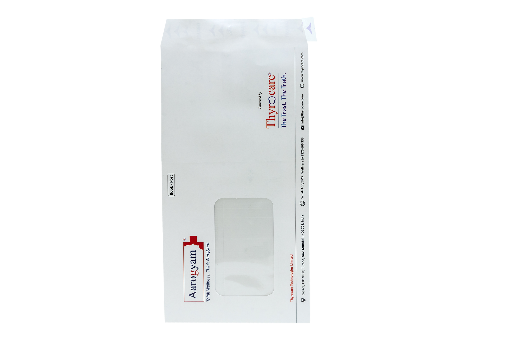 Thyrocare Envelope Cheque Size - (with Window) – Thyromart